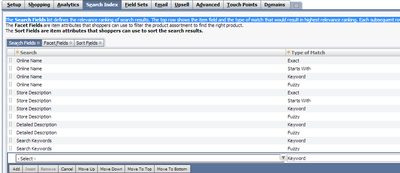 Steps to define search fields in Suite Commerce Advance