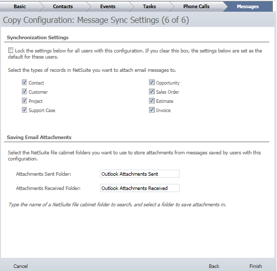 Configuring NetSuite for Outlook