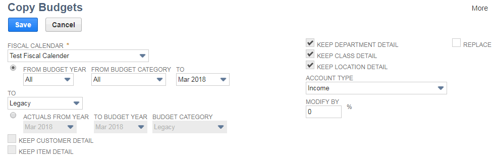 Setting up Budgets in NetSuite.