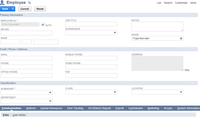 How to create & give access to employee in Netsuite