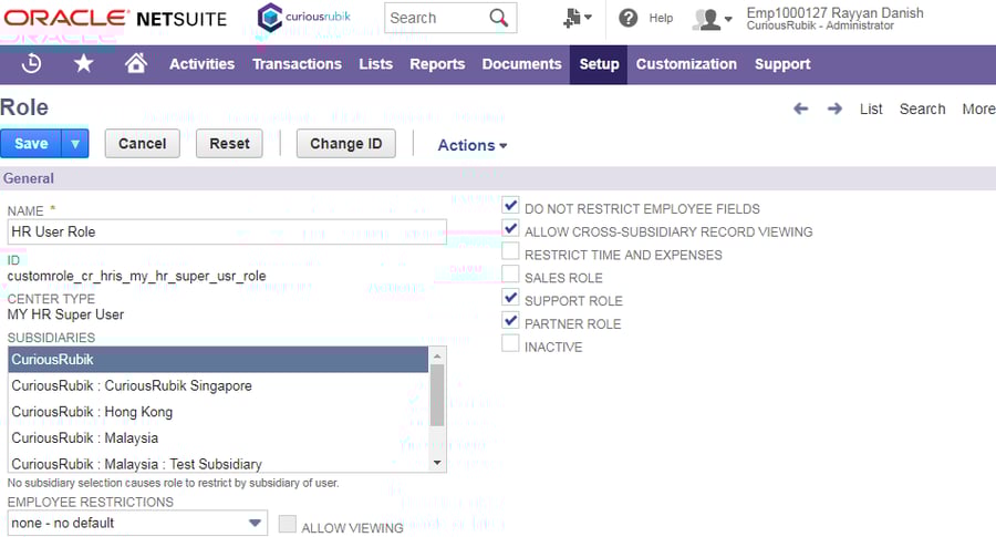 Creation of Roles and assigning Permissions