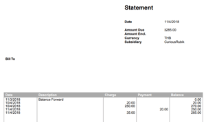 How to Implement Statement Charges