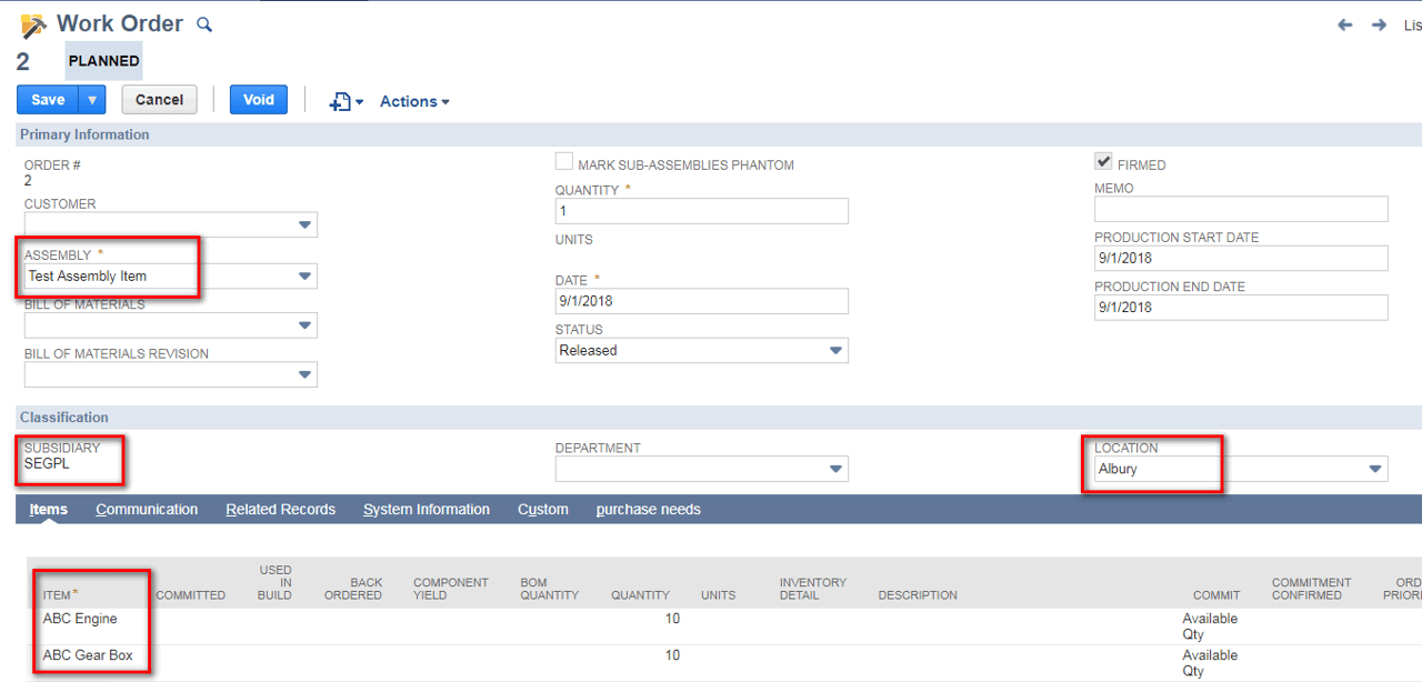 How to Handle Assembly Work Orders in NetSuite