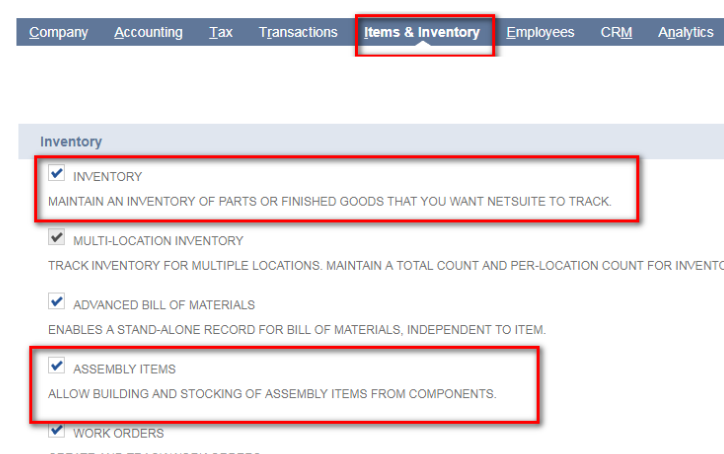 How to create an Assembly item in NetSuite?