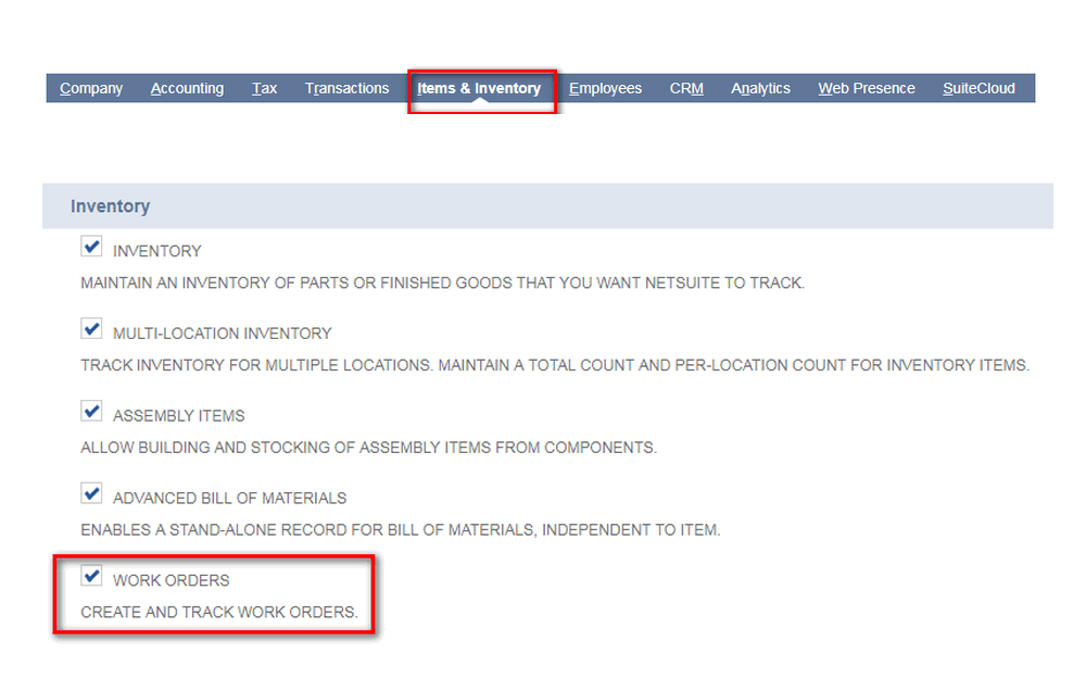 How to Handle Assembly Work Orders in NetSuite