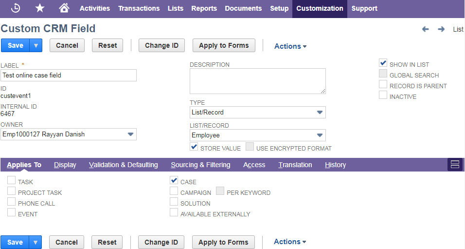 Creation of custom HTML Template Online Case Forms In Netsuite