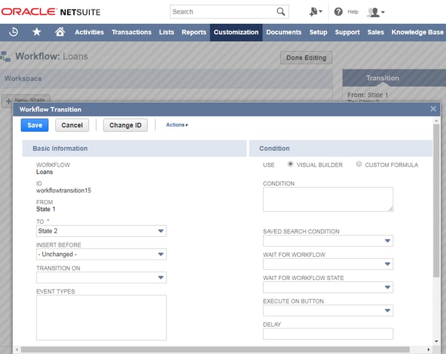 Setup workflows in NetSuite